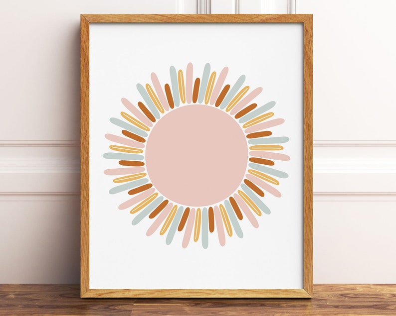 Pastel Rainbow You Are My Sunshine Printable Wall Art Sun | Etsy