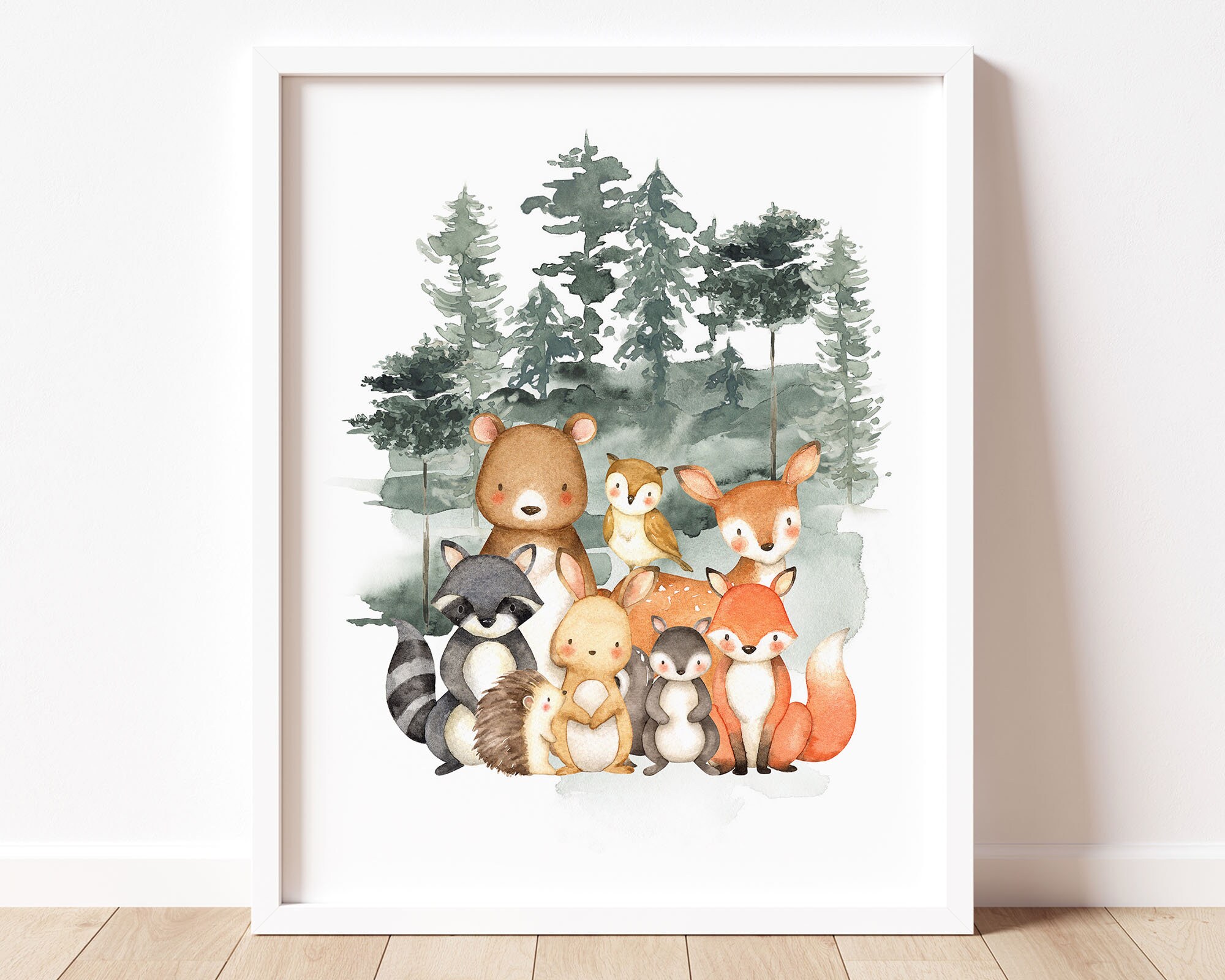 Watercolor Forest Printable Wall Art Woodland Nursery Prints - Etsy Canada