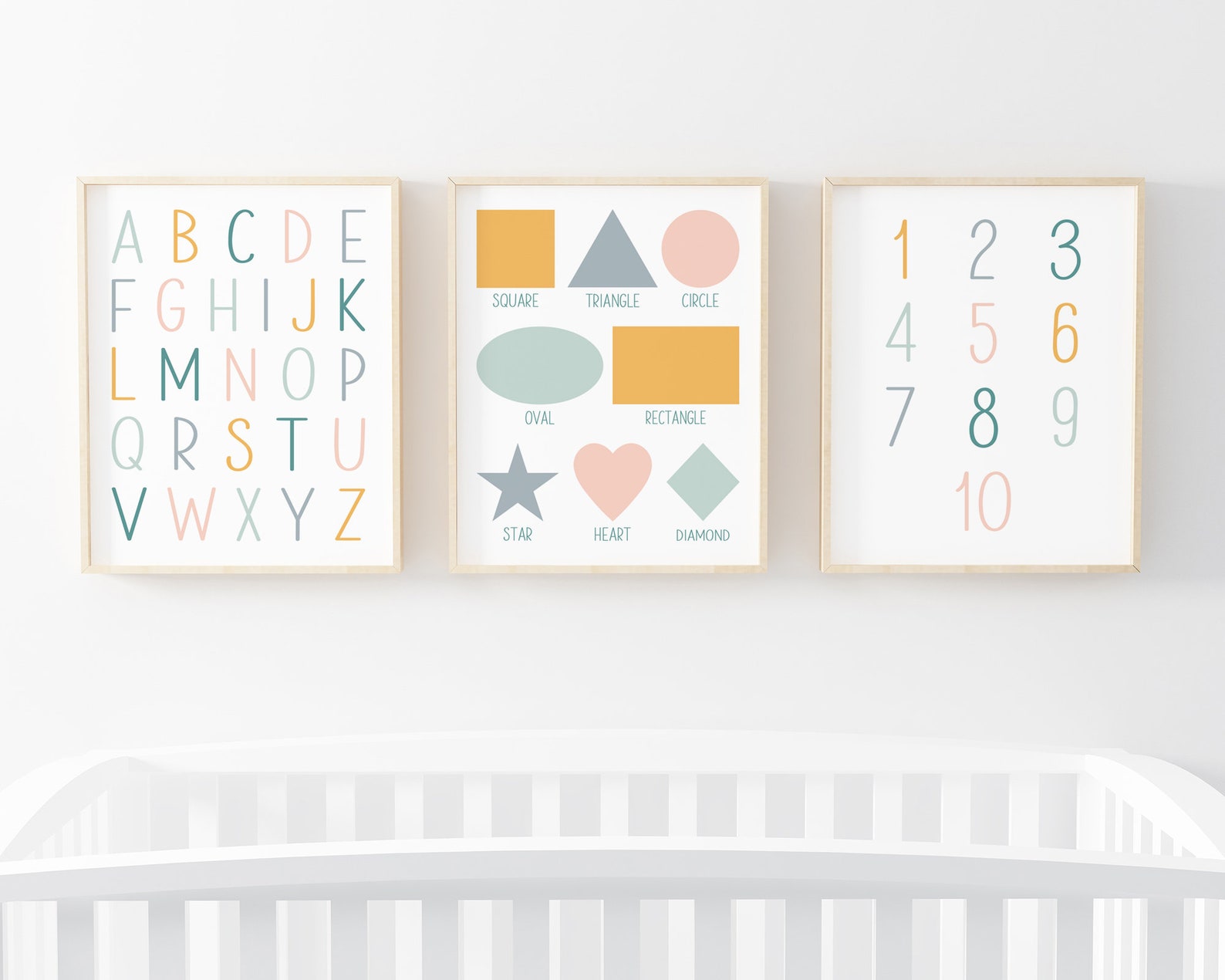 Pastel Playroom Printable Wall Art ABC Alphabet Decor Kids - Etsy