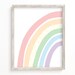 Pastel Rainbow Printable Wall Art, Boho Rainbow Nursery Decor, Split ...