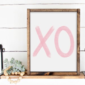 XO Printable Wall Art, Hugs and Kisses Valentine Printable Kids Room ...