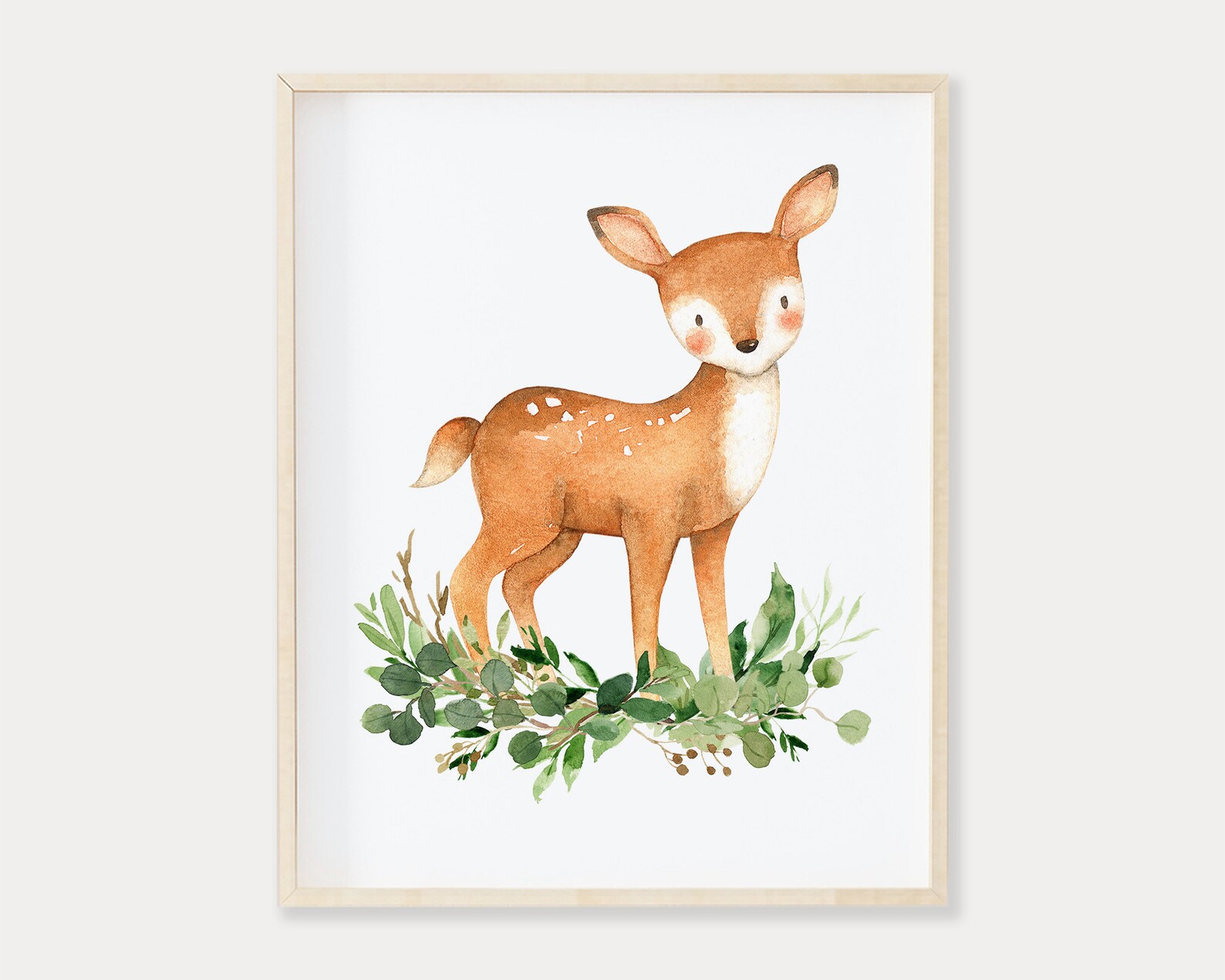 Watercolor Woodland Nursery Decor Printable Wall Art Set of 6 - Etsy