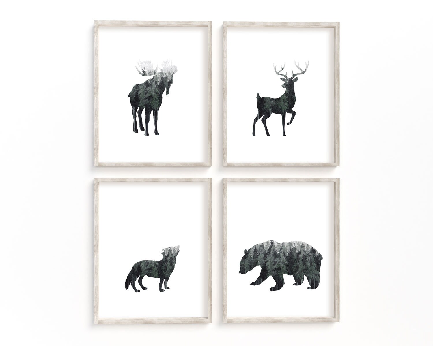 Watercolor Woodland Nursery Decor Printable Wall Art | Etsy