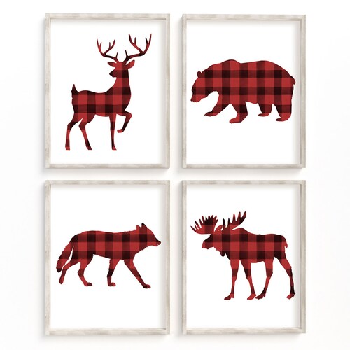 Lumberjack Nursery Decor Boy Printable Wall Art Set of 6 - Etsy