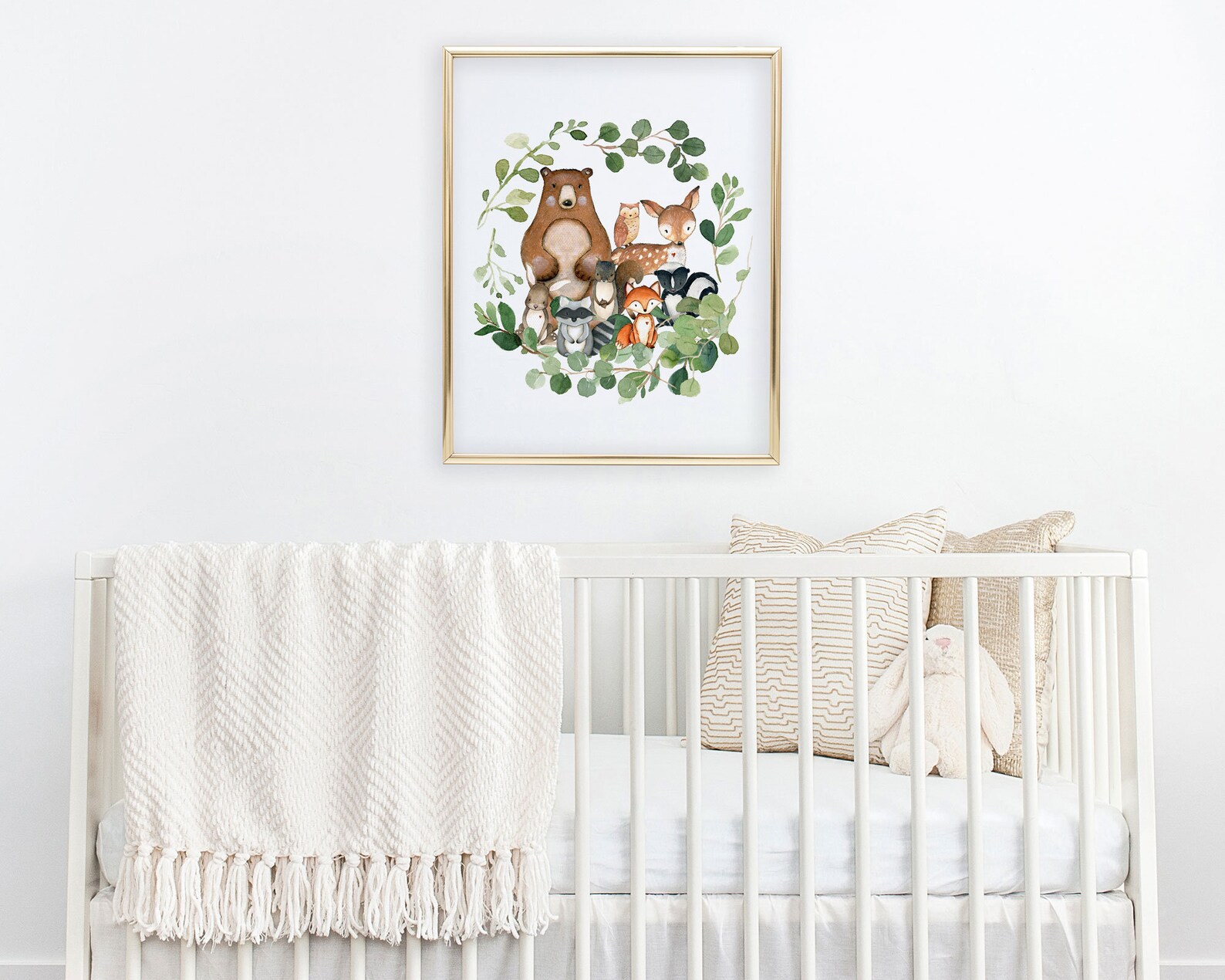 Watercolor Woodland Animal Print Nature Printable Wall Art | Etsy