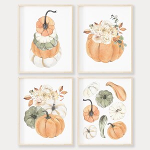 Watercolor Pumpkins Fall Printable Wall Art, Fall Home Decor, Pumpkin ...