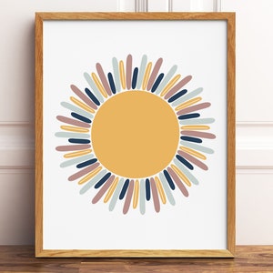 Sun Printable Wall Art Sunshine Print Sun Nursery Print | Etsy