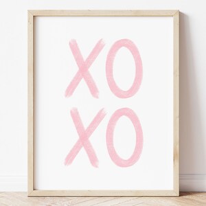 Soft Pink XOXO Printable Art, Pastel Teen Girl Room Decor, Kids Hugs ...