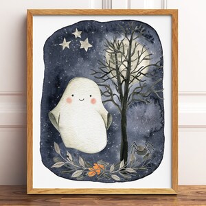 Cute Ghost Print, Halloween Printable Wall Art, Halloween Printable ...