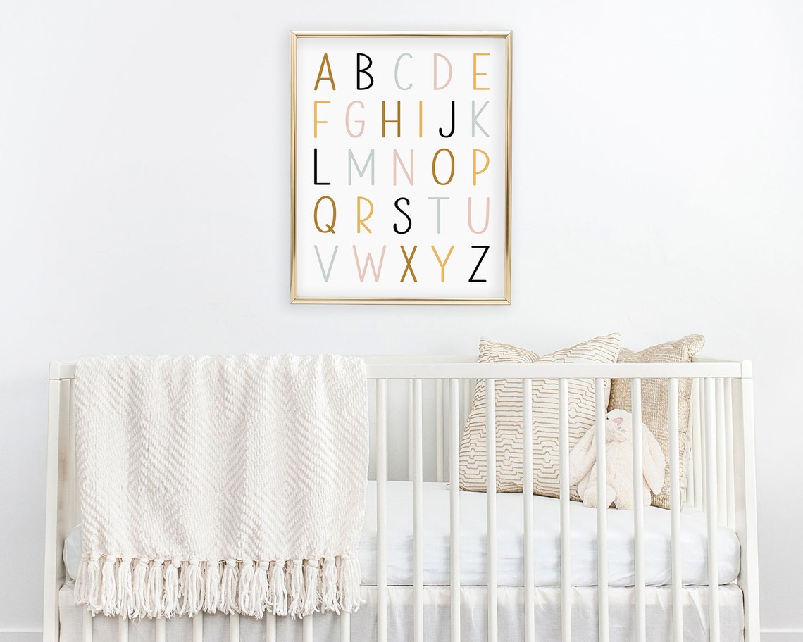 ABC Print Set of 2 Prints Alphabet Printable Wall Art - Etsy