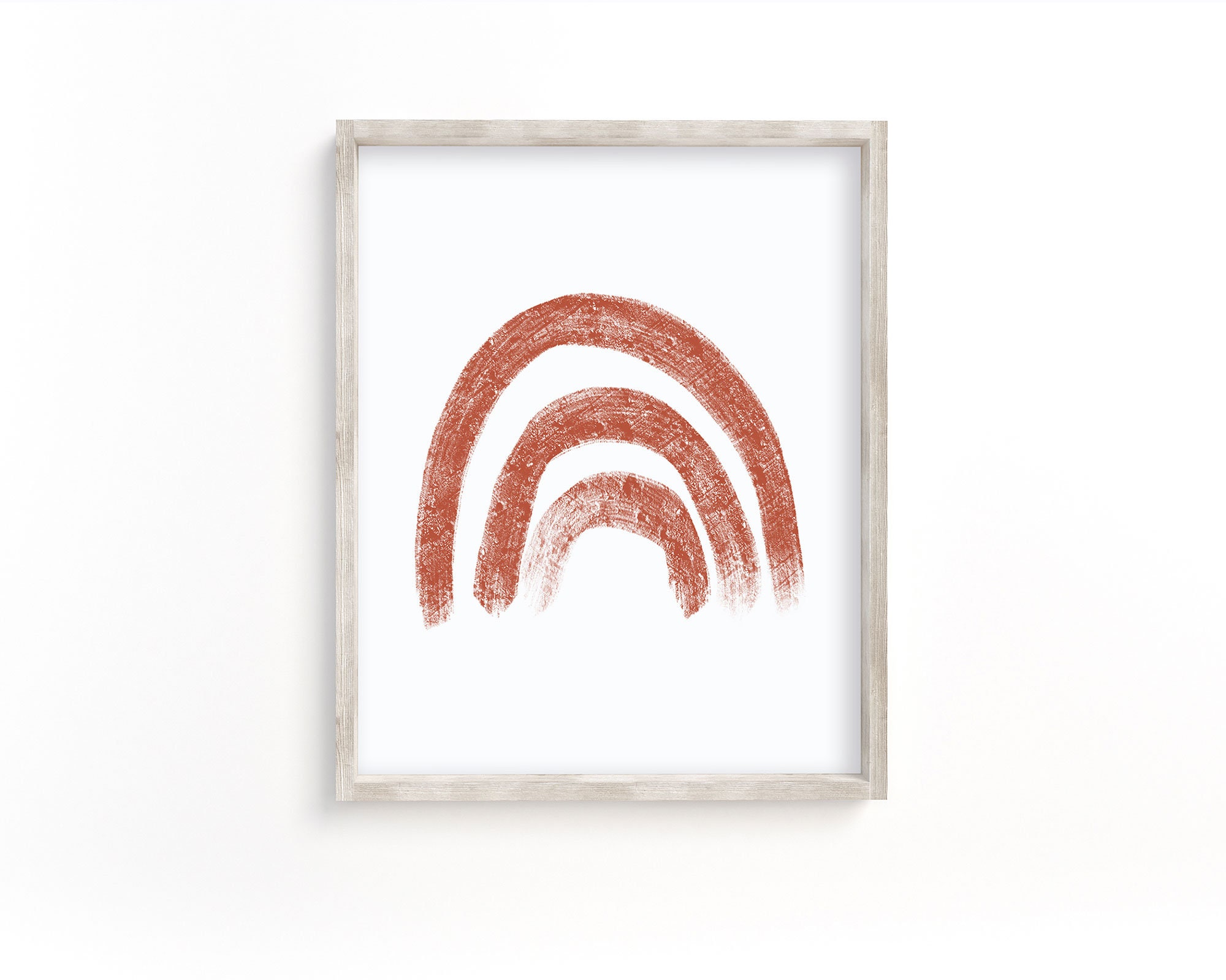 Rust Rainbow and XO Printable Wall Art Burnt Orange Rainbow | Etsy