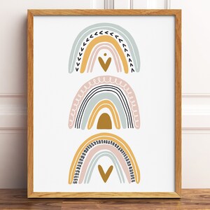 Pastel Rainbow Wall Art Boho Rainbow Printable Art Gender - Etsy