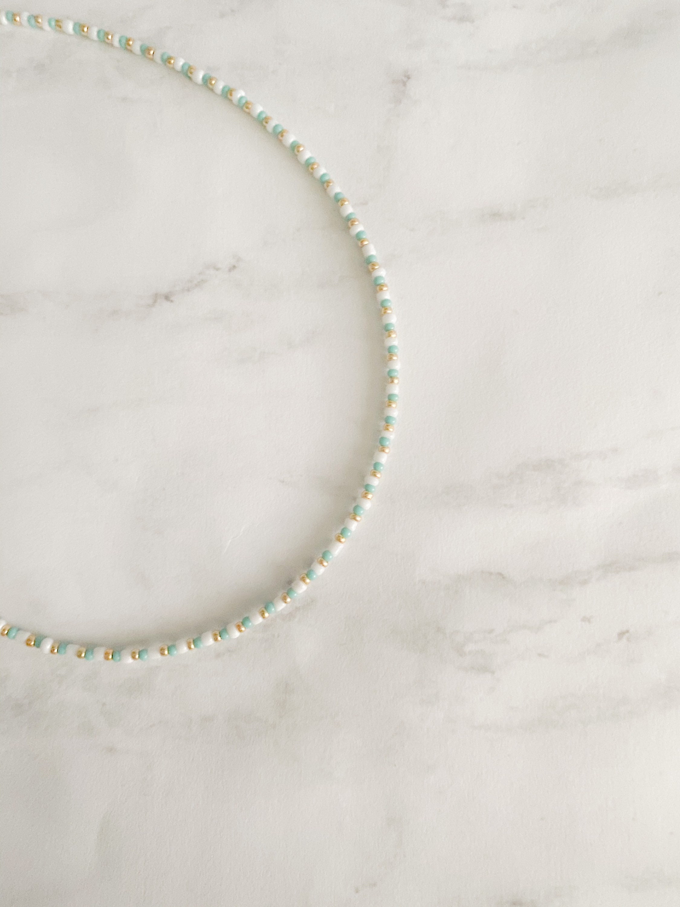 Mini seed beaded necklaces trendy necklace minimalistic | Etsy