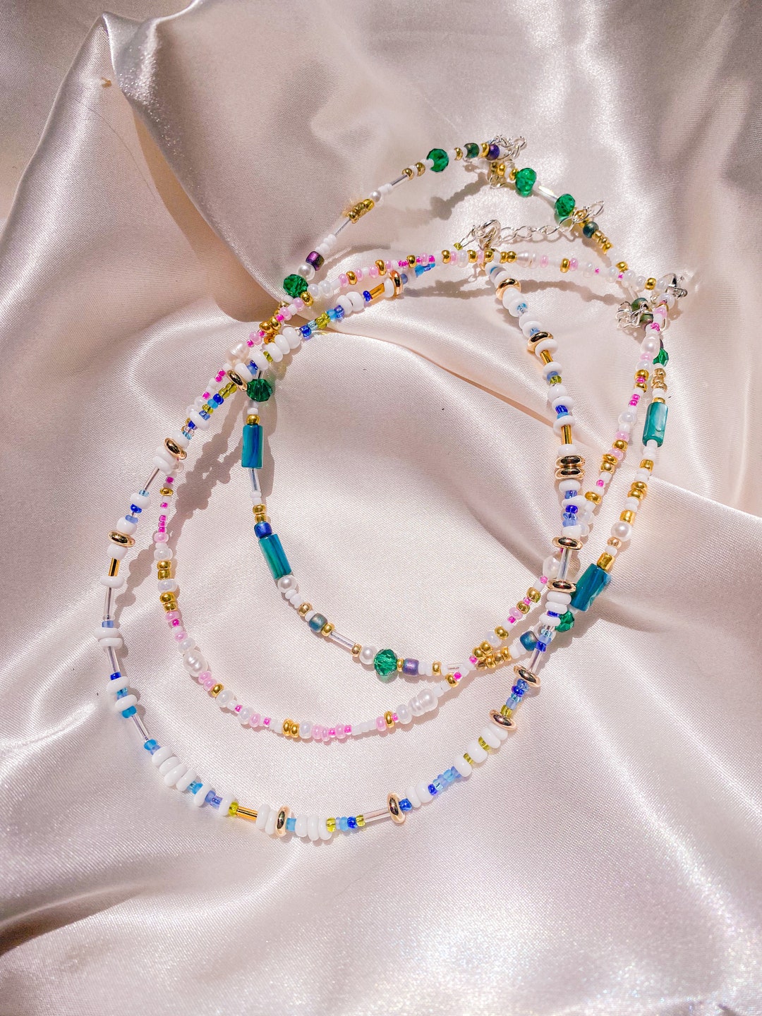 Summer Seed Bead Necklaces Trendy Jewelry Beaded - Etsy