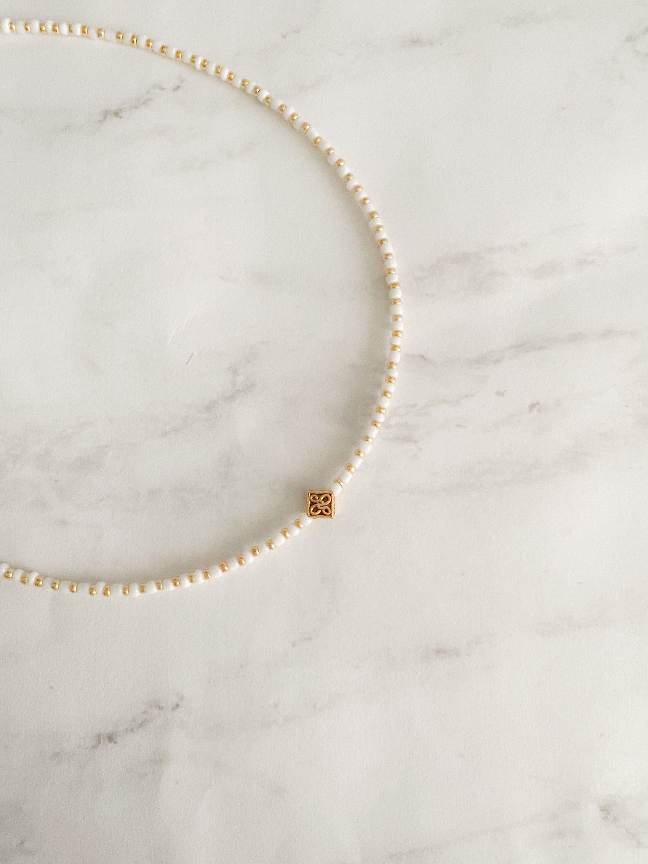 Mini seed beaded necklaces trendy necklace minimalistic | Etsy