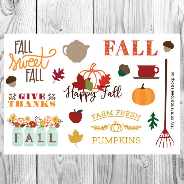 Fall Planner Stickers - Etsy