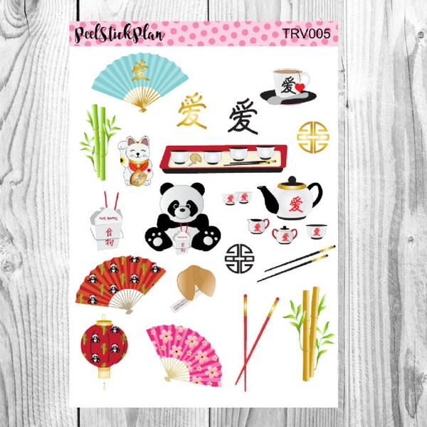 Chinese Stickers - Etsy