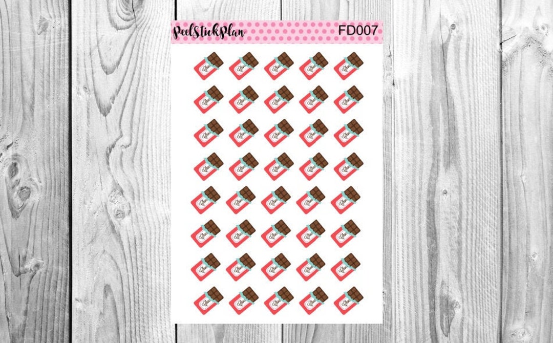 Chocolate Stickers Candy Bar Stickers Mini Food Stickers - Etsy