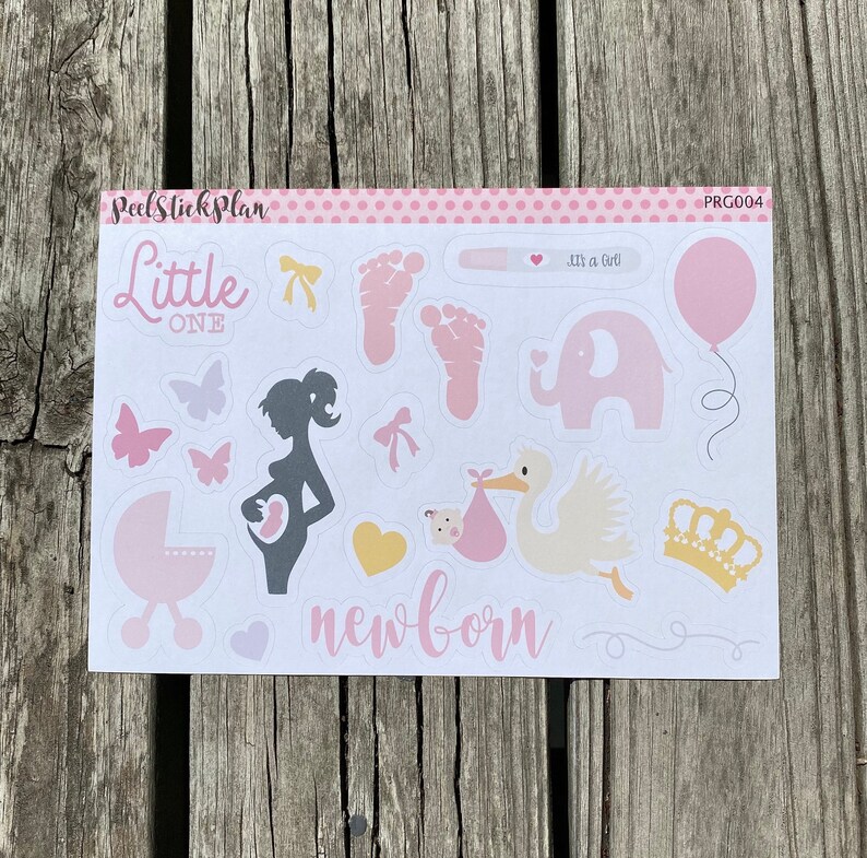 Baby Girl Stickers Newborn Stickers Pregnancy Stickers Baby - Etsy