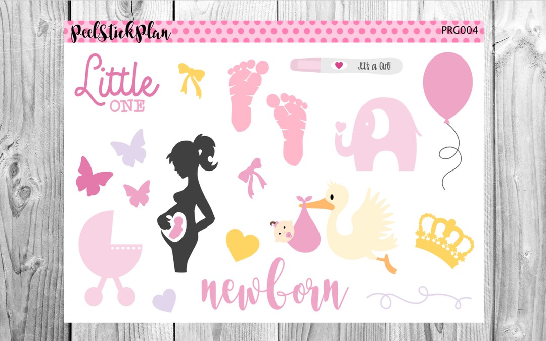Baby Girl Stickers Newborn Stickers Pregnancy Stickers Baby - Etsy