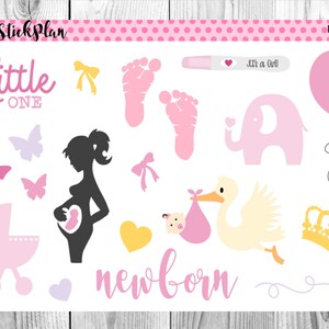 Baby Girl Stickers Newborn Stickers Pregnancy Stickers Baby - Etsy