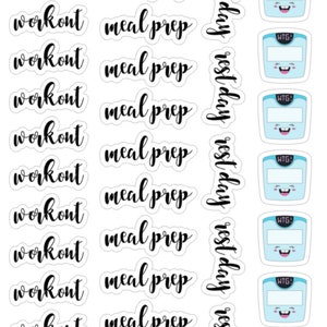 Gym Stickers Scale Stickers Rest Day Stickers Gym Theme - Etsy