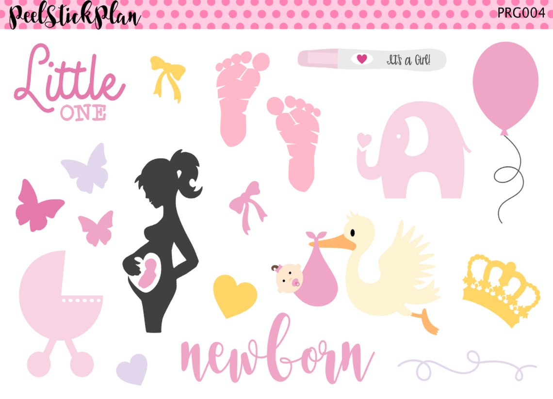 Baby Girl Stickers Newborn Stickers Pregnancy Stickers Baby - Etsy