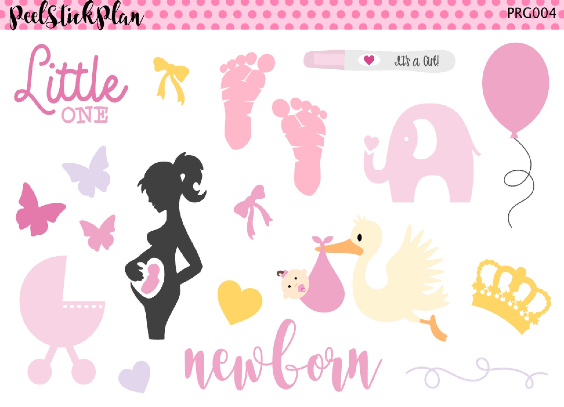 Baby Girl Stickers Newborn Stickers Pregnancy Stickers Baby | Etsy