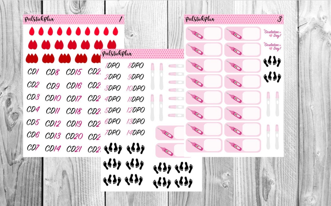 Ovulation Stickers TTC Stickers Fertility Planner Stickers - Etsy