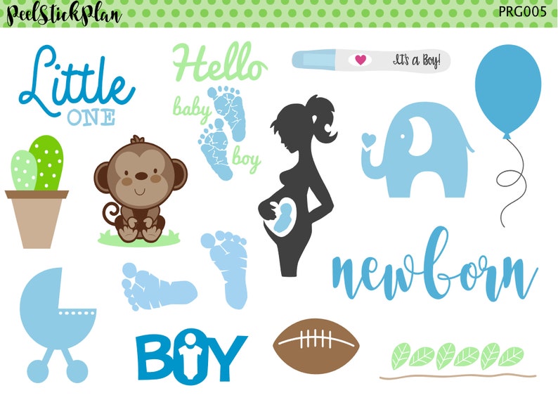 Baby Boy Stickers Newborn Stickers Pregnancy Stickers Baby | Etsy