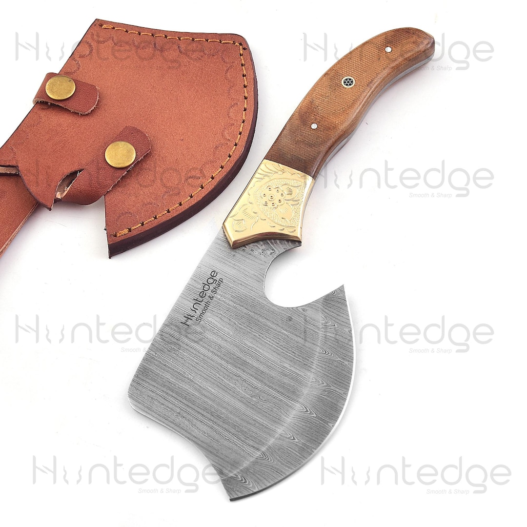 Custom Handmade Serbian-cleaver Chopper -mini Axe Damascus Steel 4.5 ...