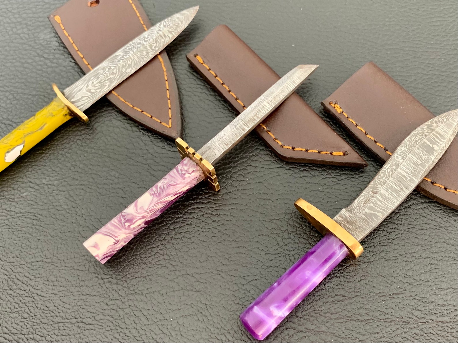 Handmade Miniature Dagger/ Sword pocket Knifedamascus Steel | Etsy