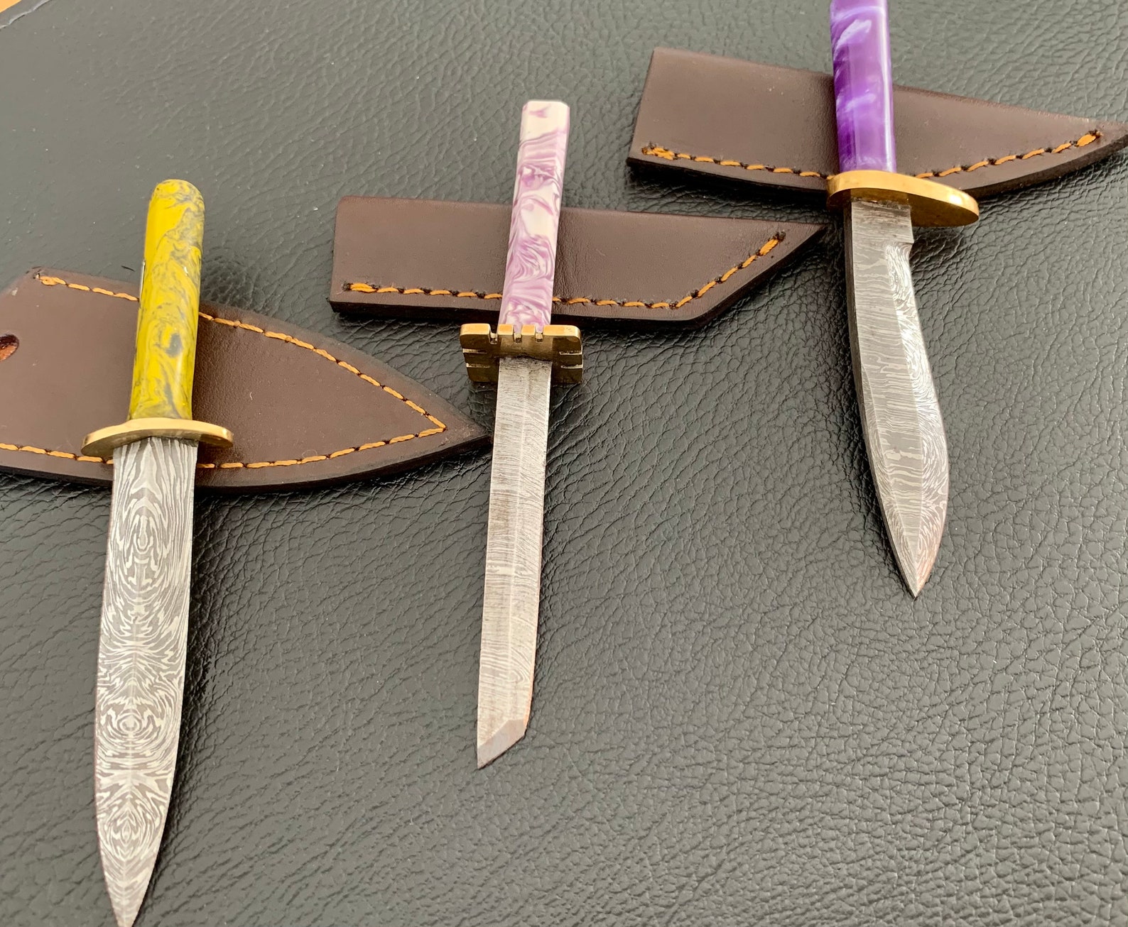 Handmade Miniature Dagger/ Sword pocket Knifedamascus Steel | Etsy