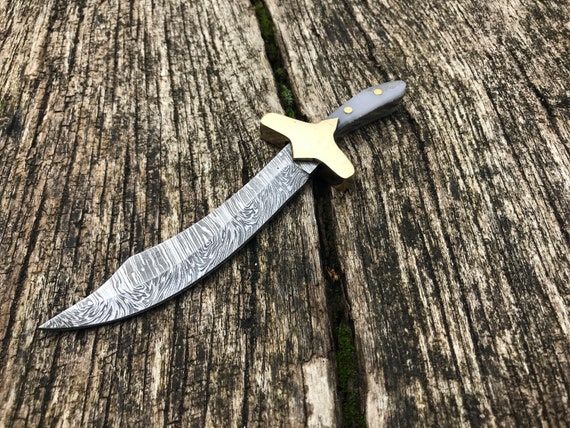 Handmade Miniature Sword Pocket Knife Damascus Steel | Etsy