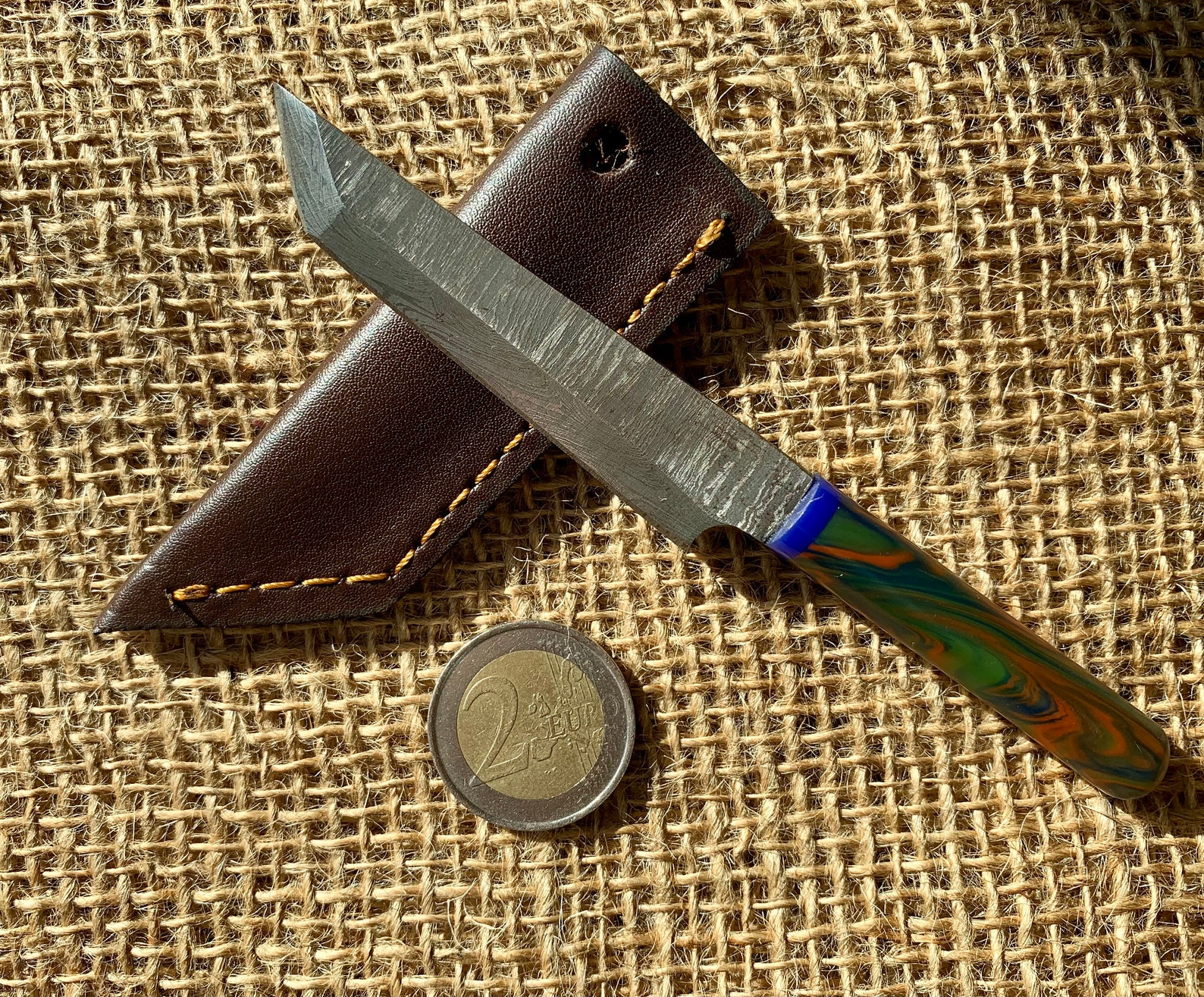 Handmade Miniature Dagger Pocket Knife , Damascus Steel 3.0" Blade ...