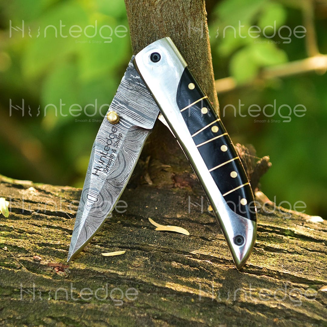 Custom Handmade Folding Knife-damascus Steel 3.0" Blade, -special ...