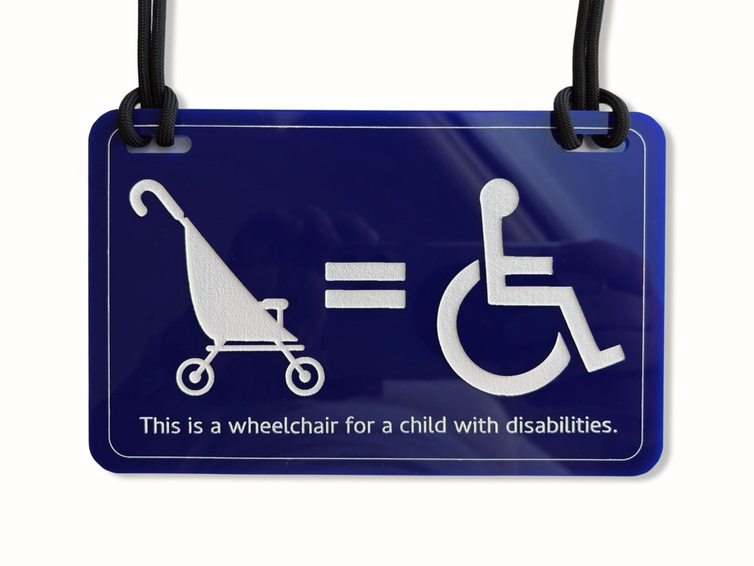 Stroller Wheelchair Tag, Stroller Equals Wheelchair, Customizable ...