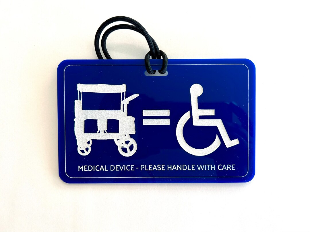 Keenz Wagon Wheelchair Tag, Wagon Equals Wheelchair, Customizable ...