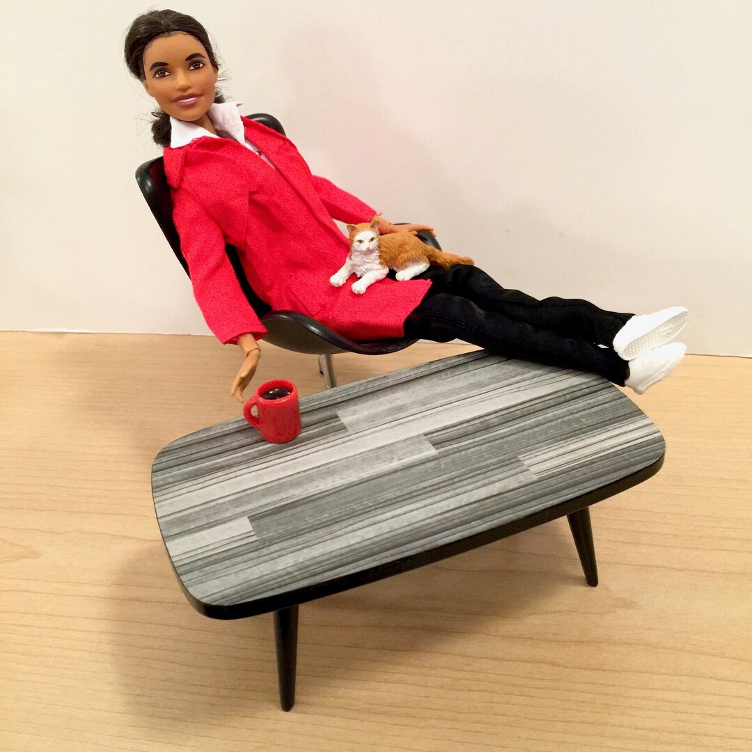 1/6 Scale COFFEE TABLE only, Mid Century Miniature for Action Figure ...