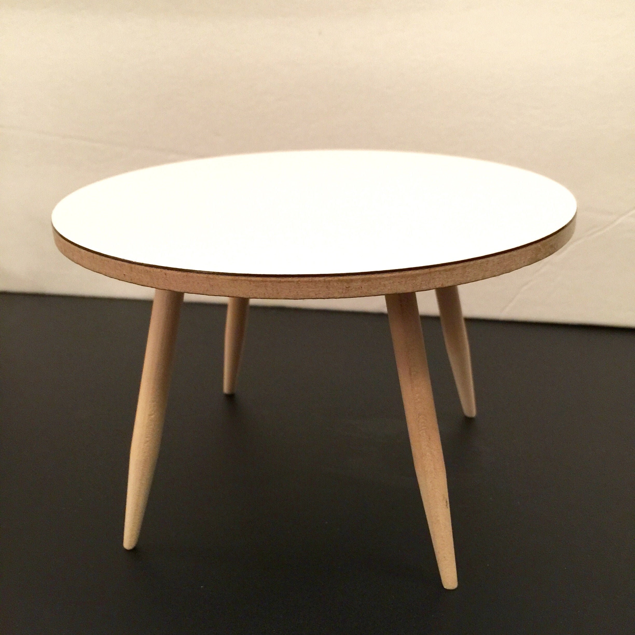 1/6 Scale Round TABLE only Mid Century Modern Mini for | Etsy