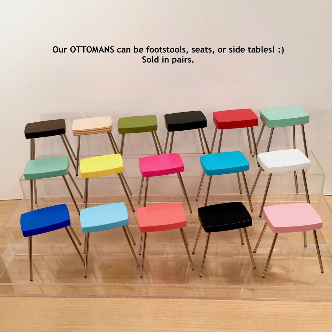 Pair 2 of 1/6 Scale OTTOMANS or Footstools only to Match - Etsy