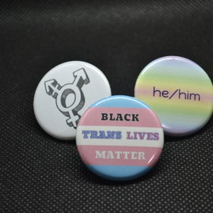 Black Trans Button, Black Trans Lives Matter Pin, Transgender Pin ...