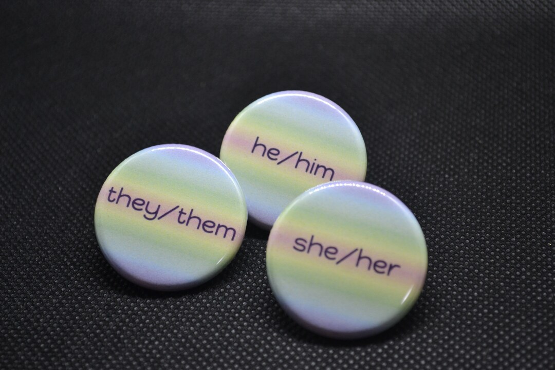 Gender Pronoun Buttons, Gender Pronoun Accessories, Gay Pride ...