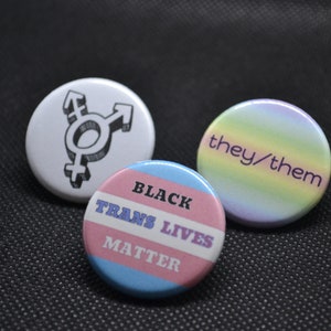 Black Trans Button, Black Trans Lives Matter Pin, Transgender Pin ...