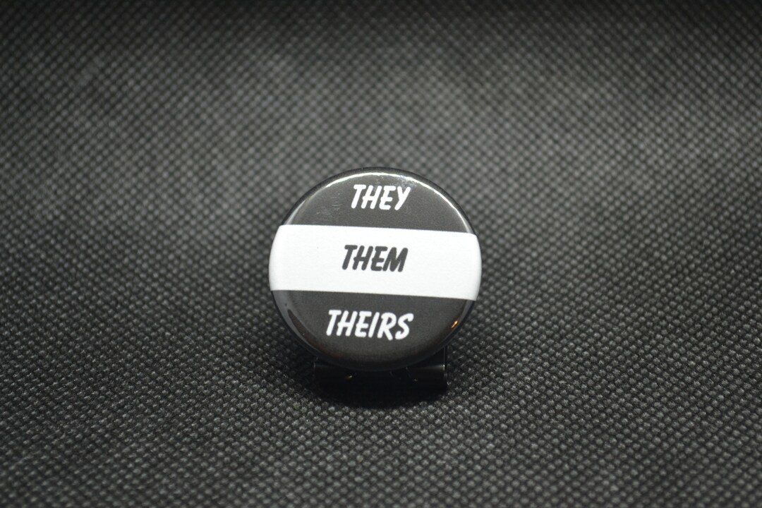 Gender Pronoun Buttons, Gender Pronoun Pins, He Him His Pin, She Her ...