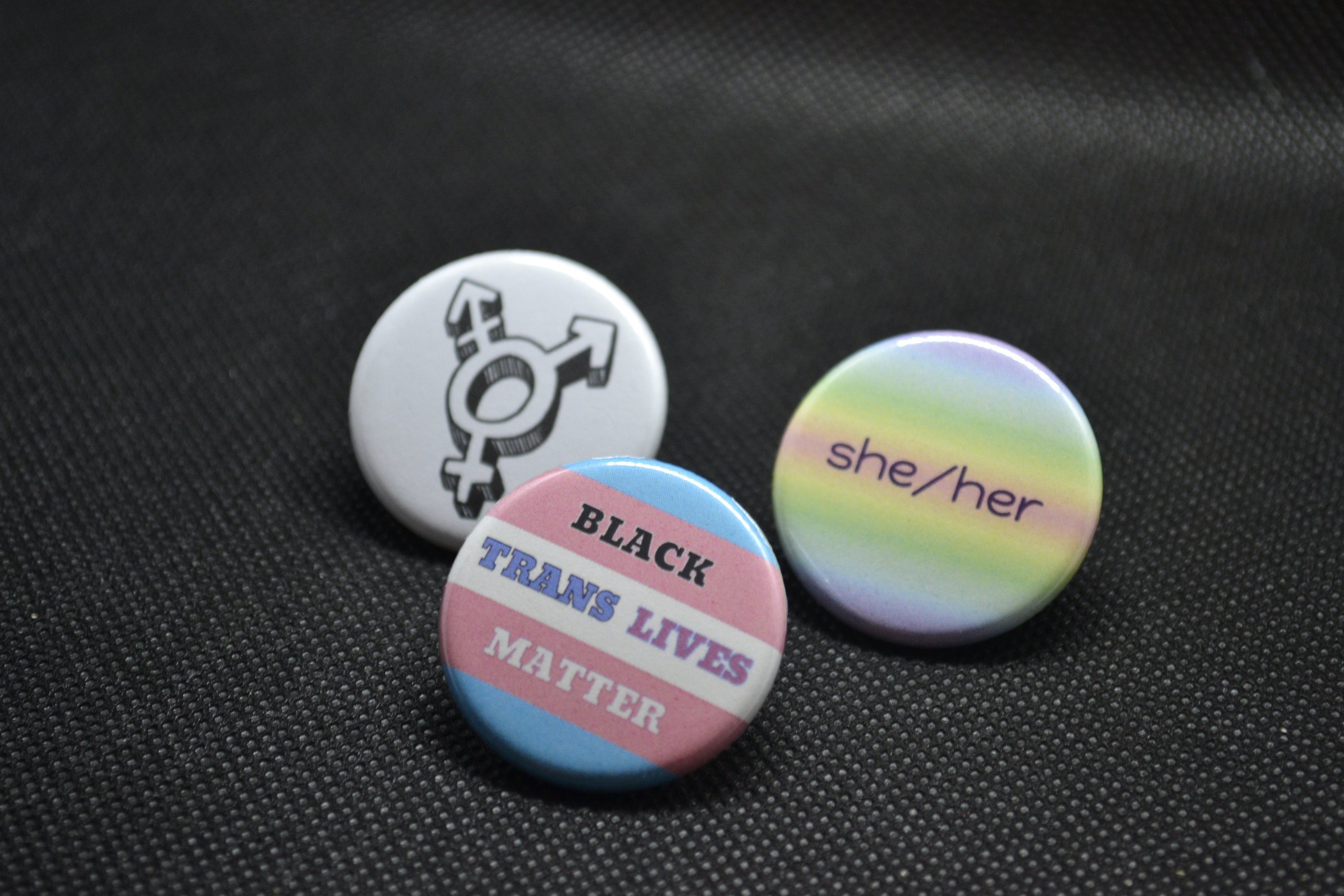Black Trans Button Black Trans Lives Matter Pin Transgender | Etsy