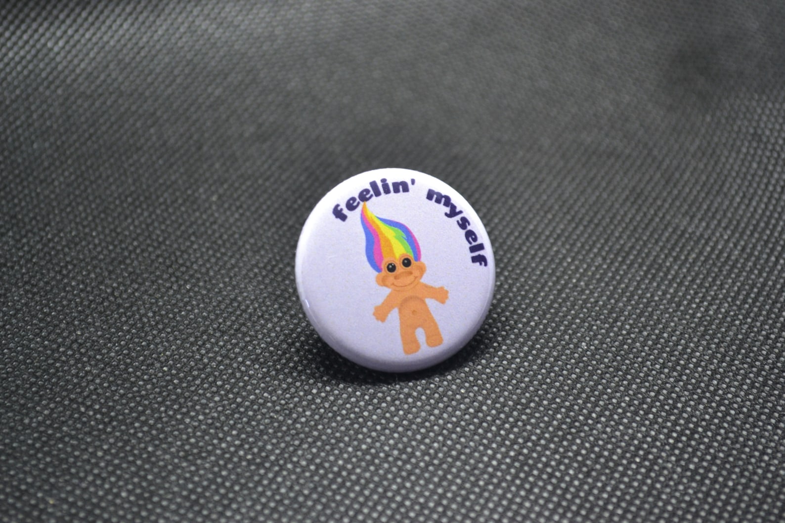 90s Troll Button Wishing Troll Button Troll Doll Button | Etsy