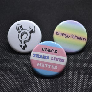 Black Trans Button, Black Trans Lives Matter Pin, Transgender Pin ...