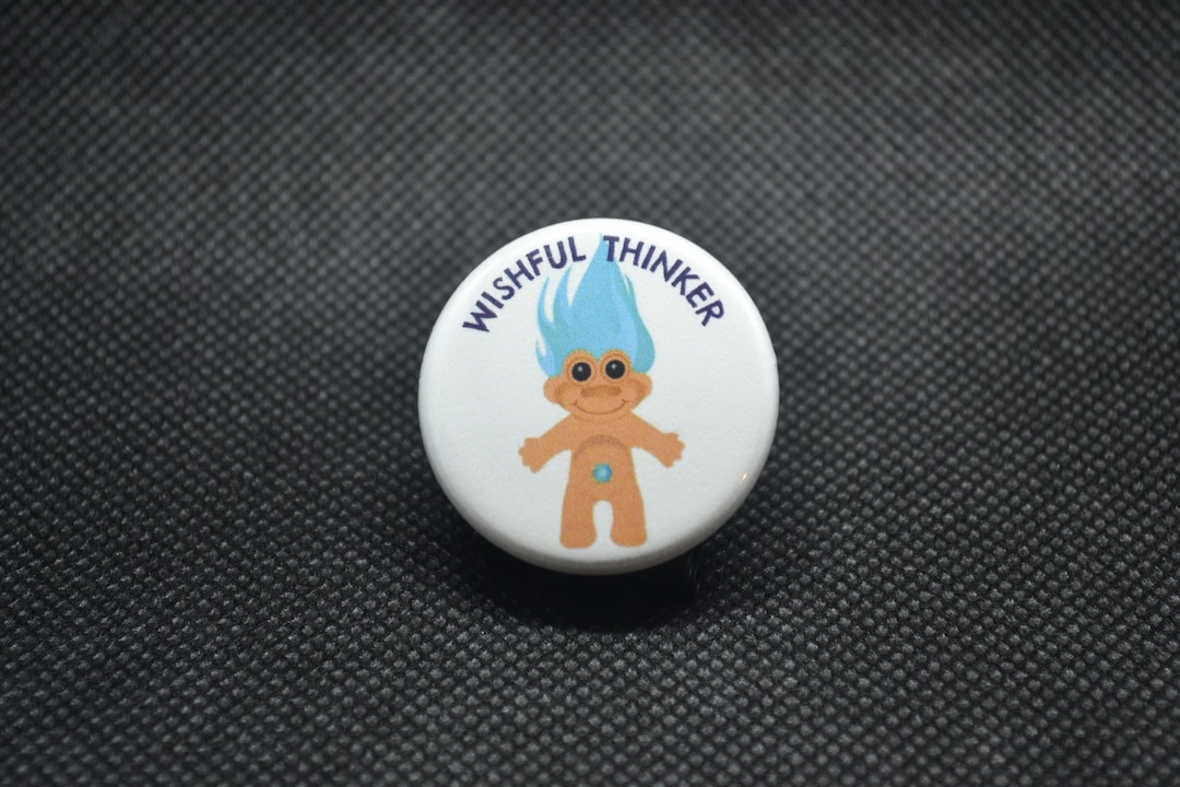 90s Troll Button, Wishing Troll Button, Troll Doll Button, Wishful ...