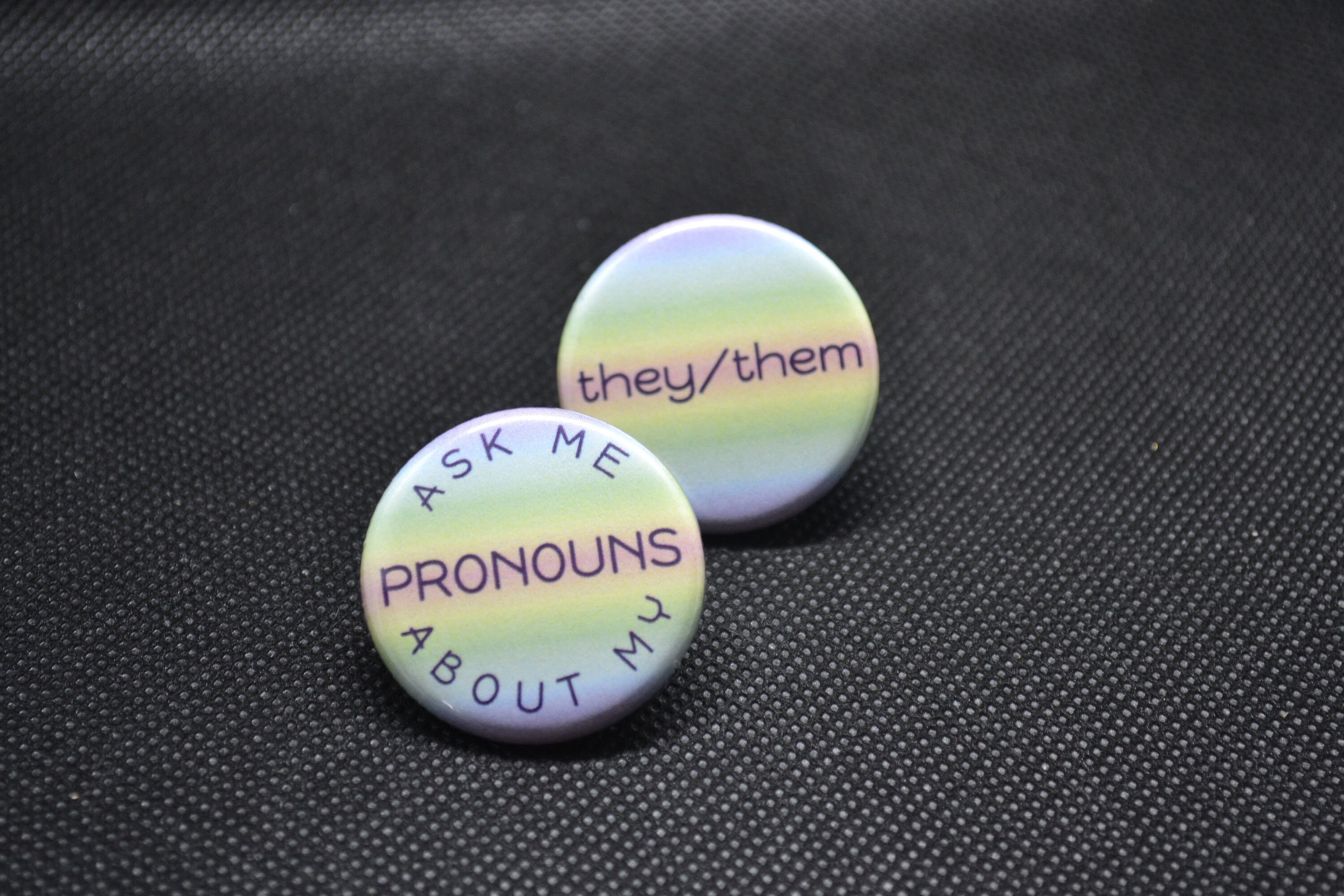 Gender pronoun buttons gender pronoun pins gay pride | Etsy